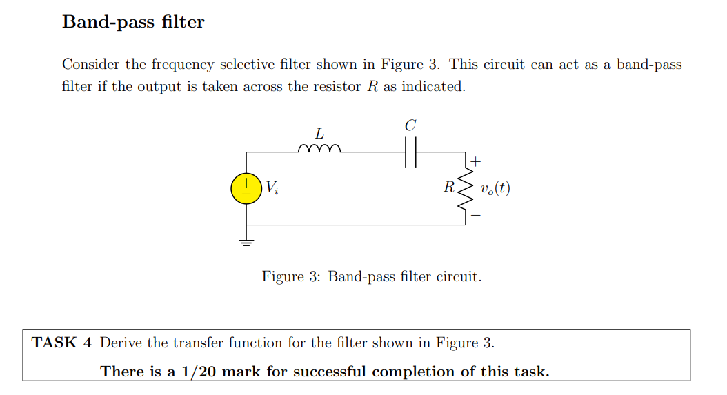 Solved Consider the frequency selective filter shown in | Chegg.com