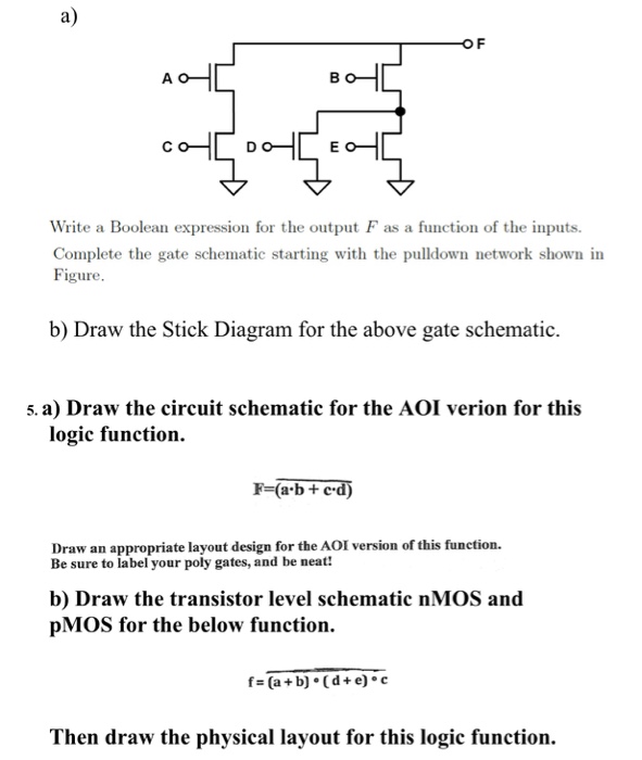 Solved A O F B어 Write A Boolean Expression For The Output F