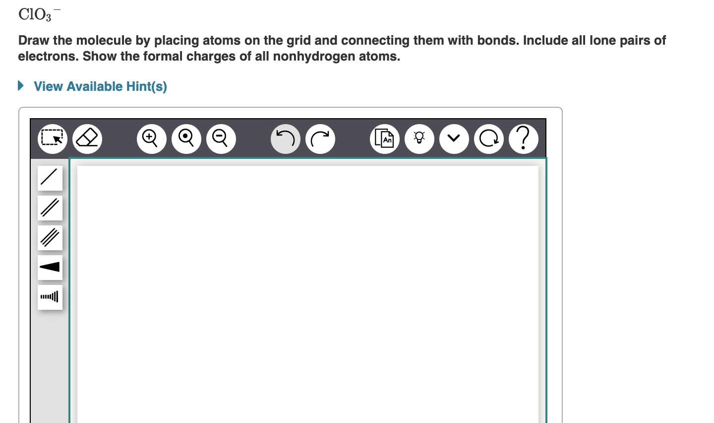 Solved C103) Draw the molecule by placing atoms on the grid | Chegg.com
