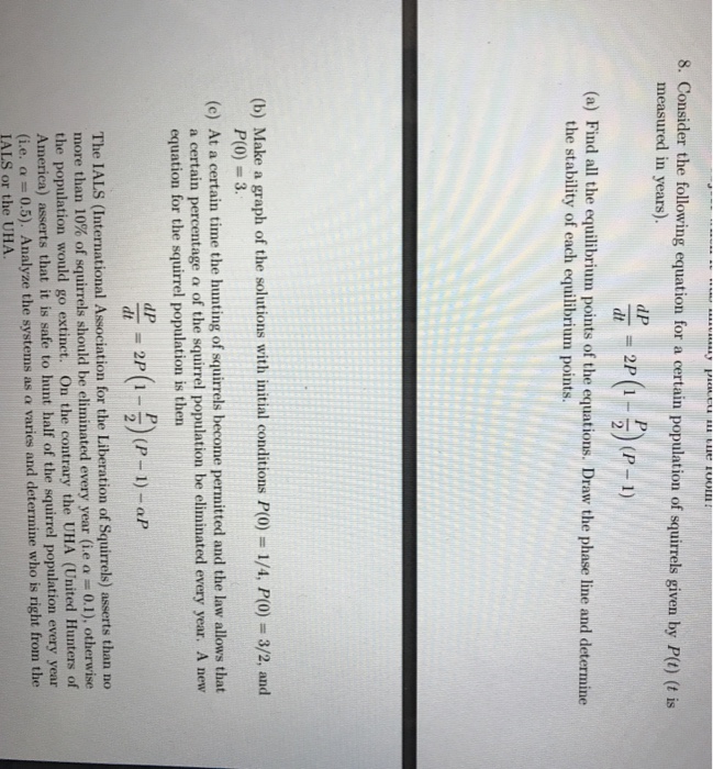 Solved 8. Consider the following equation for a certain | Chegg.com