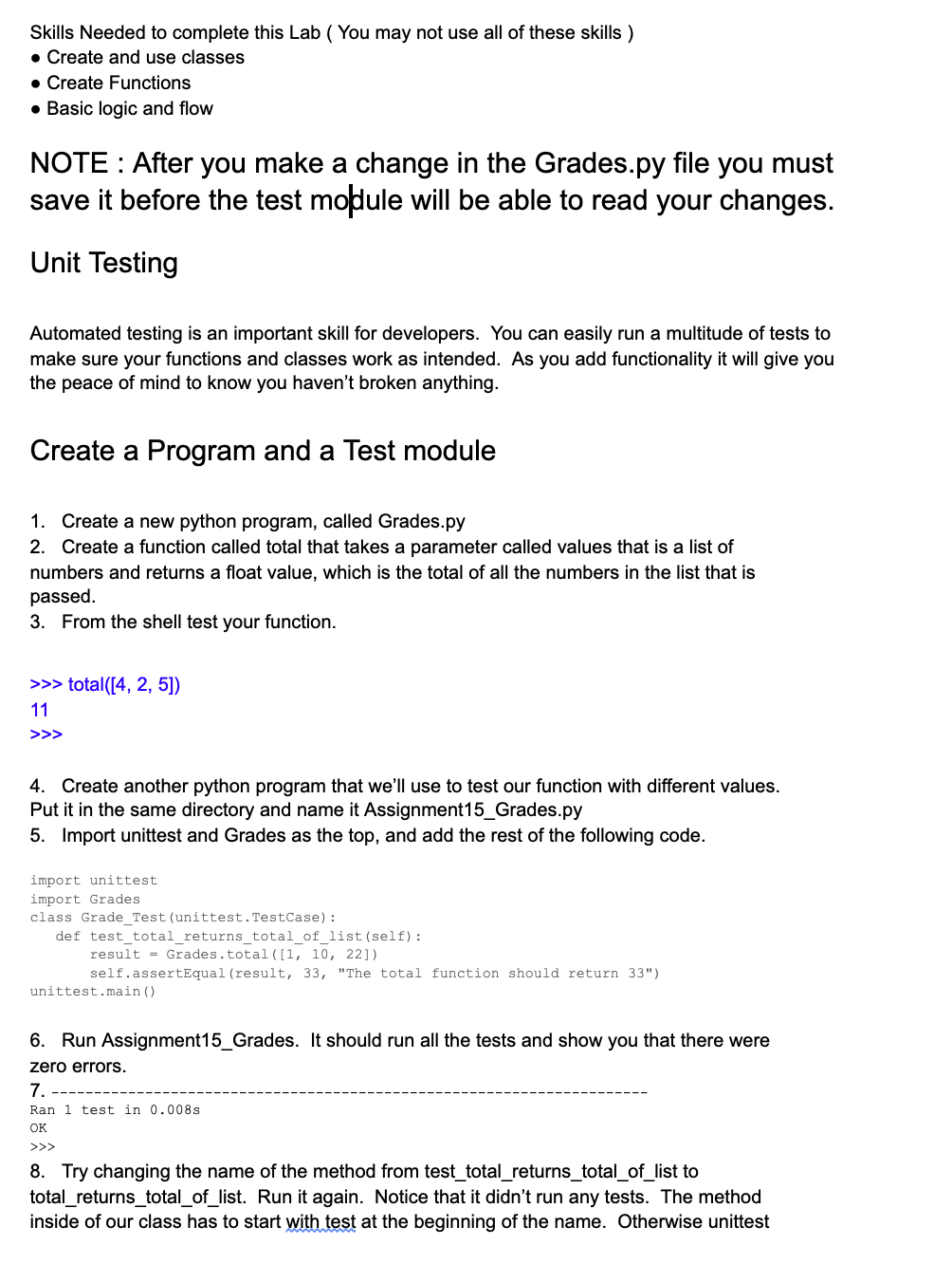 Skills Needed to complete this Lab ( You may not use | Chegg.com