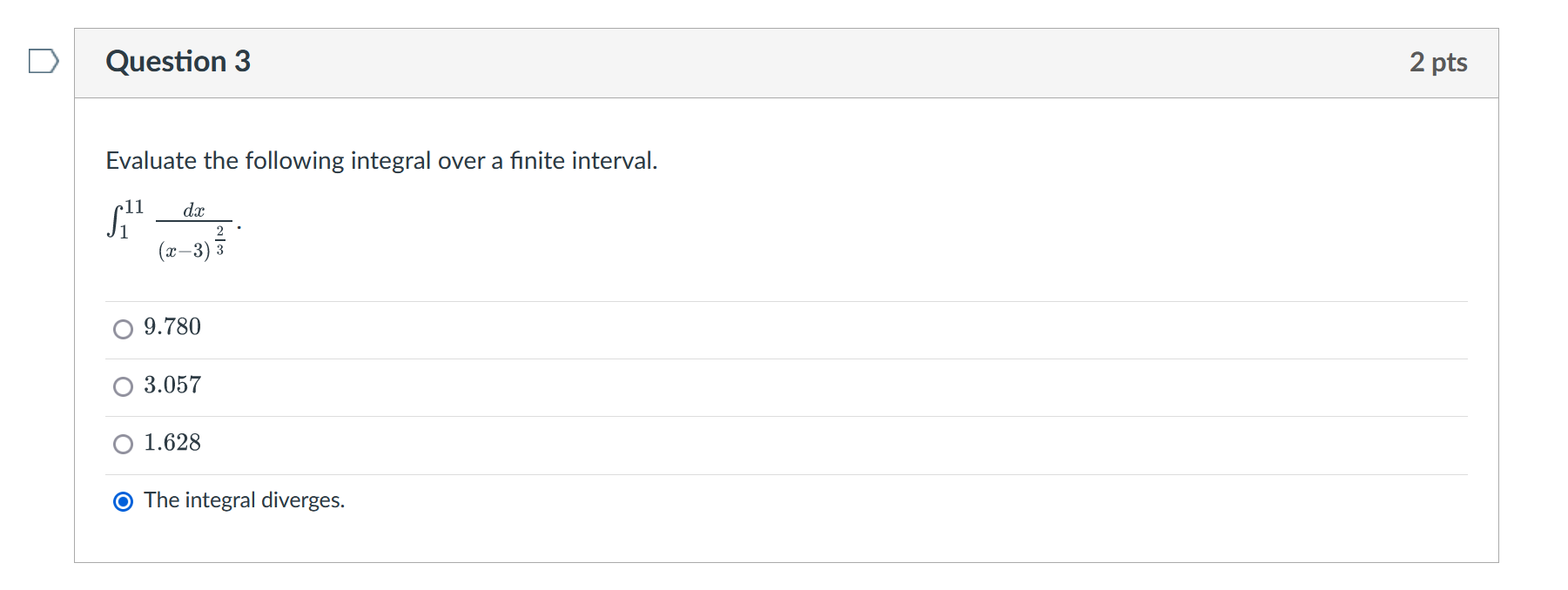 Solved Evaluate the following integral over a finite | Chegg.com