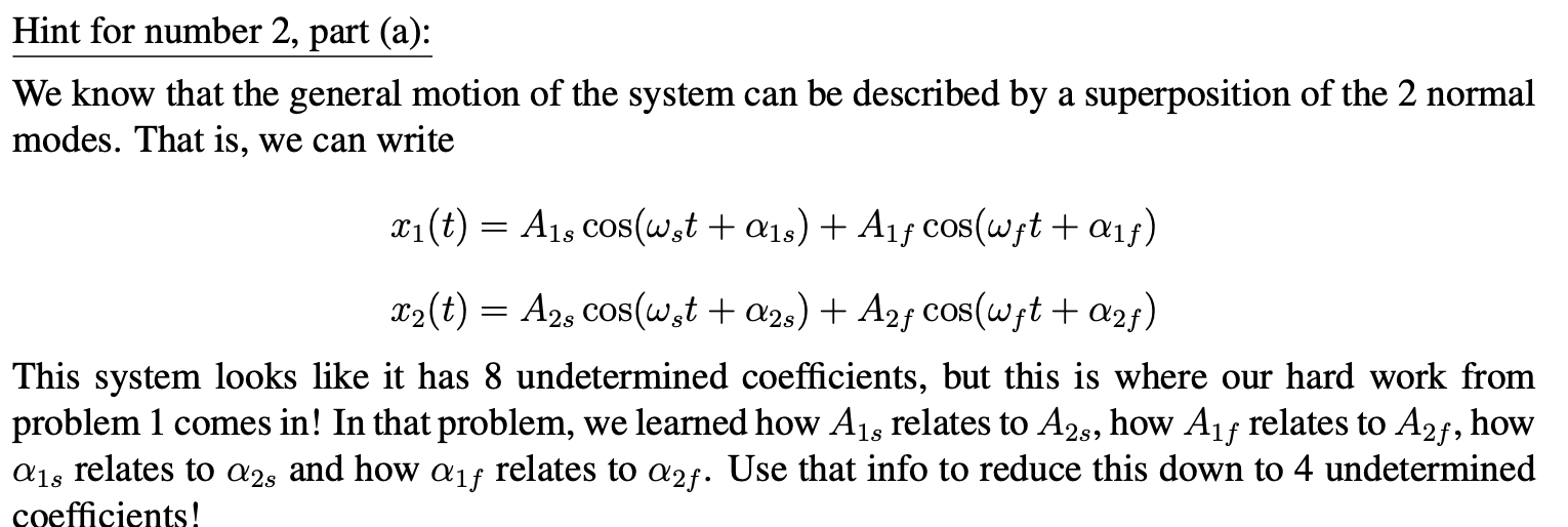 Solved To avoid confusion, let's call the TOP mass #2 and | Chegg.com