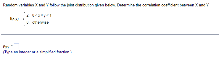 Solved Random Variables X And Y Follow The Joint Distrib