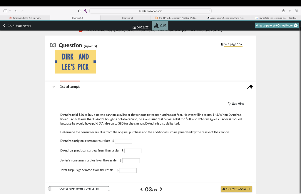 Solved Smartwork: Ch. 7: Homework