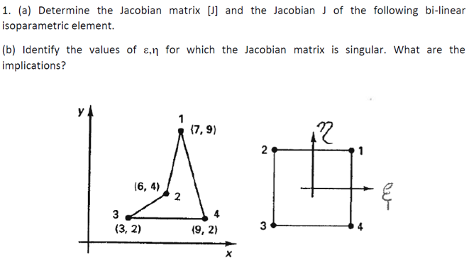 1 A Determine The Jacobian Matrix [j] And The