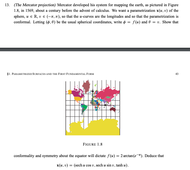 13. (The Mercator projection) Mercator developed his | Chegg.com