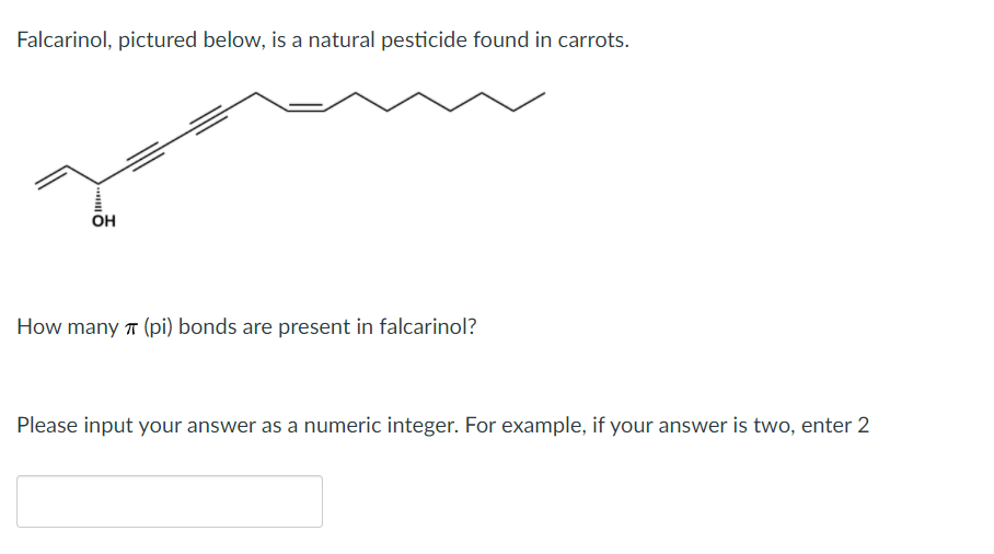 Solved Falcarinol, pictured below, is a natural pesticide | Chegg.com