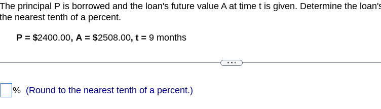 Solved Use the formula for the amount, A=P(1+rt), to find | Chegg.com