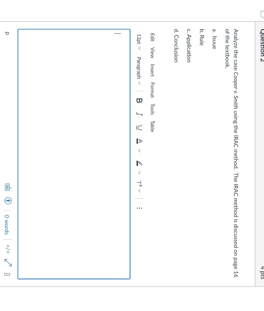 Solved Analyze the case Cooper v. Smith using the IRAC | Chegg.com