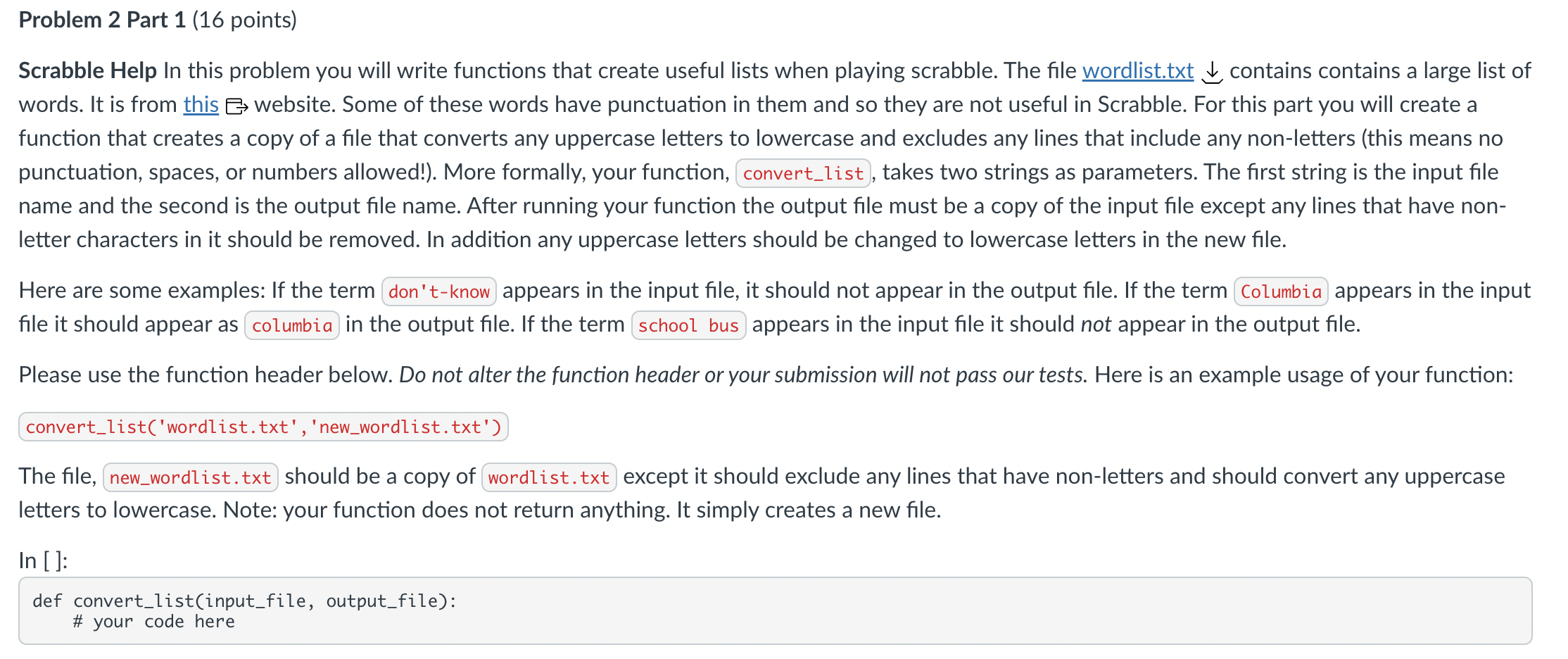 Solved Scrabble Help In This Problem You Will Write