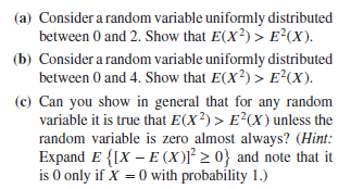 Solved (a) Consider a random variable uniformly distributed | Chegg.com