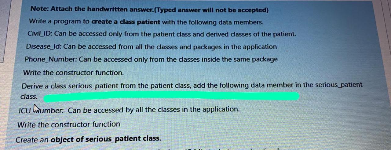 Solved Note: Attach the handwritten answer.{Typed answer | Chegg.com