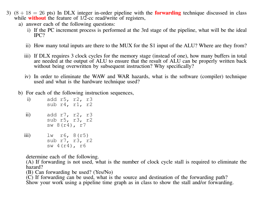 Solved \\( (8+18=26 \\) pts \\( ) \\) In DLX integer | Chegg.com