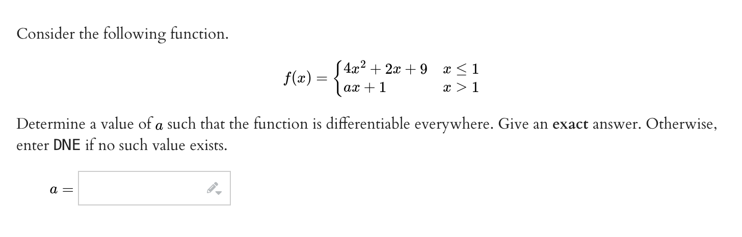 Solved Consider The Following Function