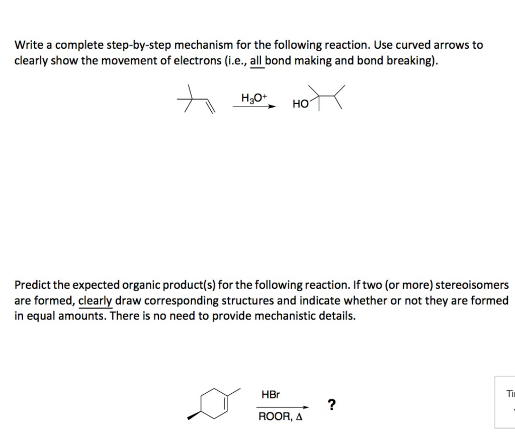 Solved Write a complete step-by-step mechanism for the | Chegg.com