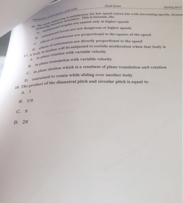 Solved 1a a gear having involute teeth, the normal to the | Chegg.com
