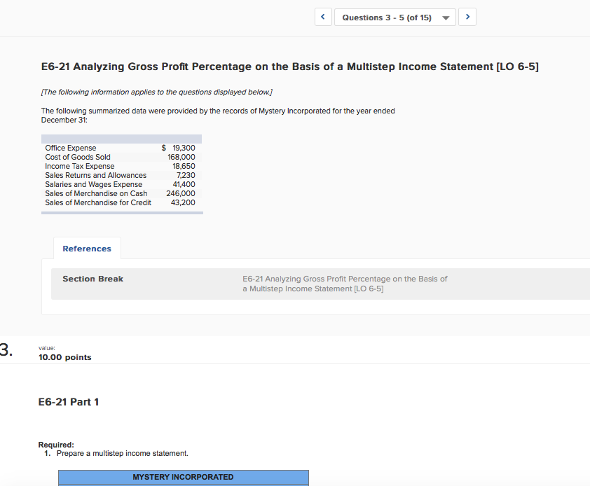 Solved 2. 10.00 points M6-15 Computing and Interpreting the | Chegg.com