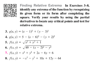 Solved ORO Finding Relative Extrema In Exercises 3–8, | Chegg.com