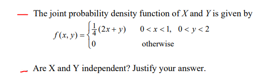 Solved The joint probability distribution function of X and | Chegg.com