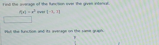 Solved Find the average of the function over the given | Chegg.com