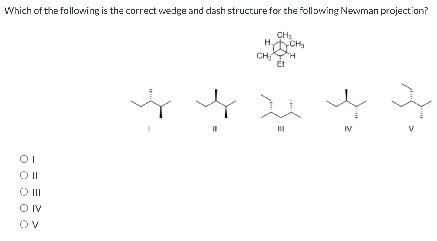 Solved Which of the following is the correct wedge and dash | Chegg.com