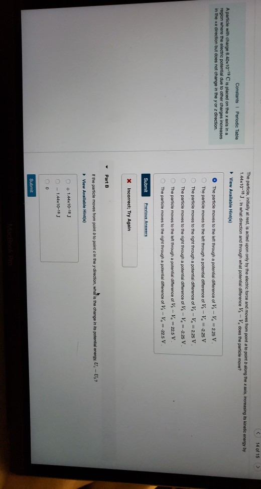 Solved 14 of 15> The particle, initially at rest, is acted | Chegg.com