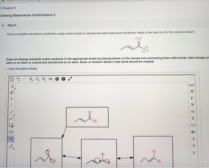 Solved Chapter 8 rawing Resonance Contributors I Part C Draw | Chegg.com