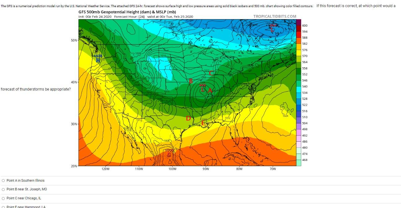 [Solved]: The GFS is a numerical prediction model run by t