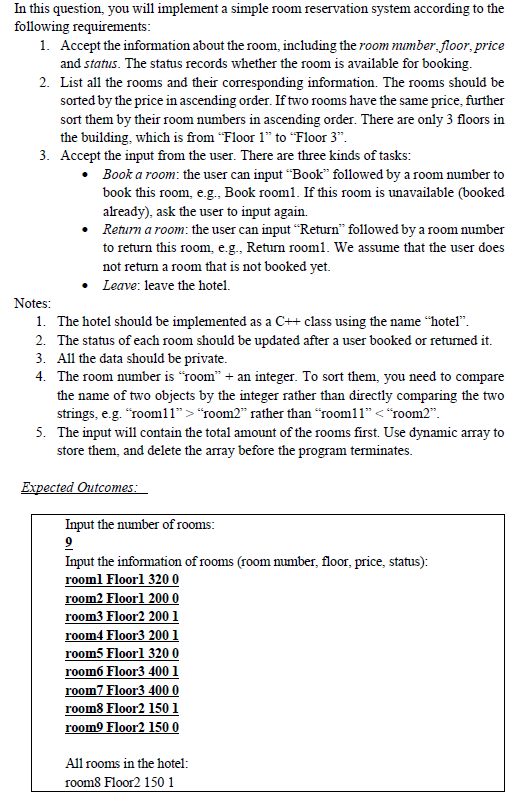 Solved Need help on developing a simple reservation system | Chegg.com