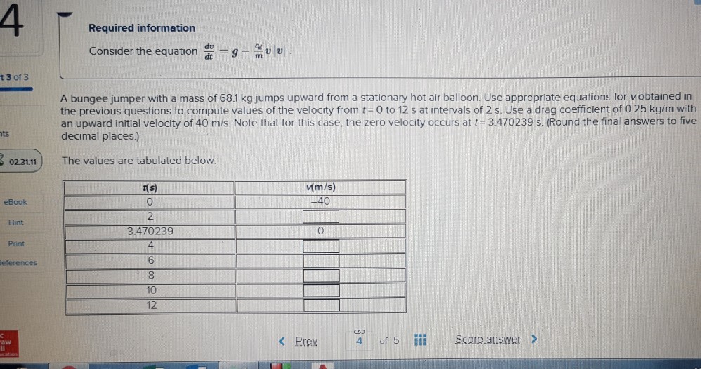 Solved 4 Required information Consider the equation蛊= | Chegg.com Solved 4 Required information Consider the equation蛊= | Chegg.com