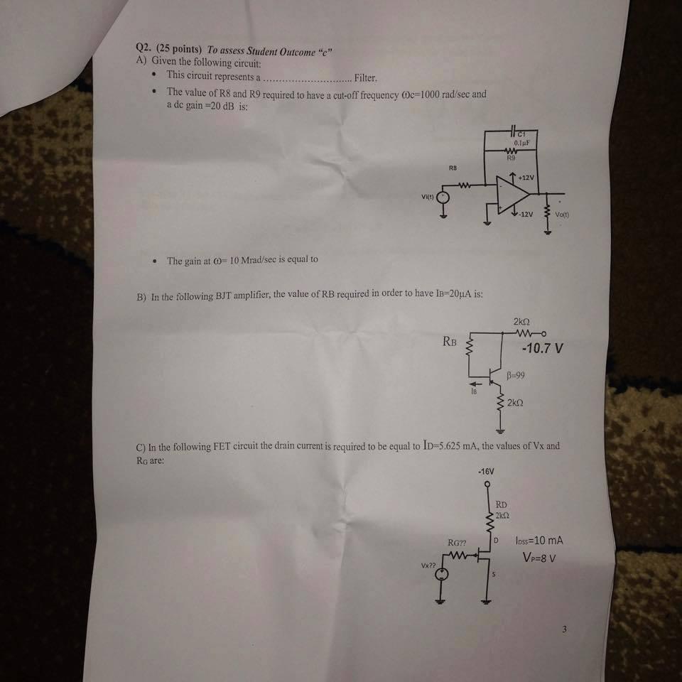 Solved Q2. (25 points) To assess Student Outcome "e" A) | Chegg.com
