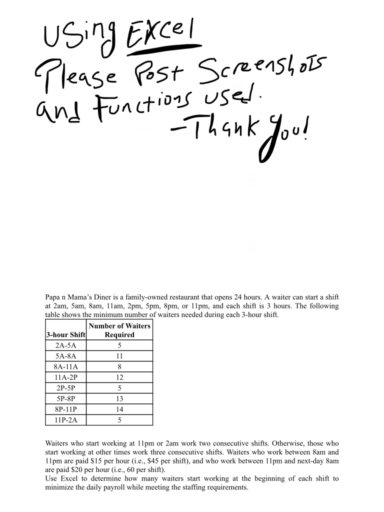 Solved Using Excel Please Post Screenshots and Functions | Chegg.com