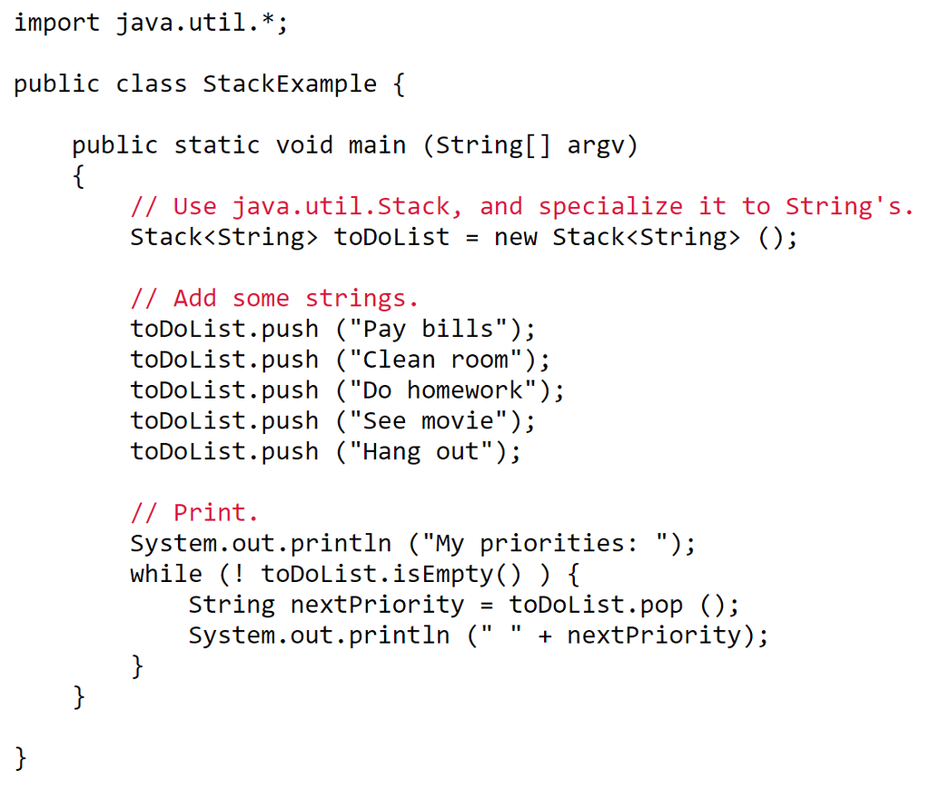 Solved In-Class Exercise 4: Show the stack contents at each | Chegg.com