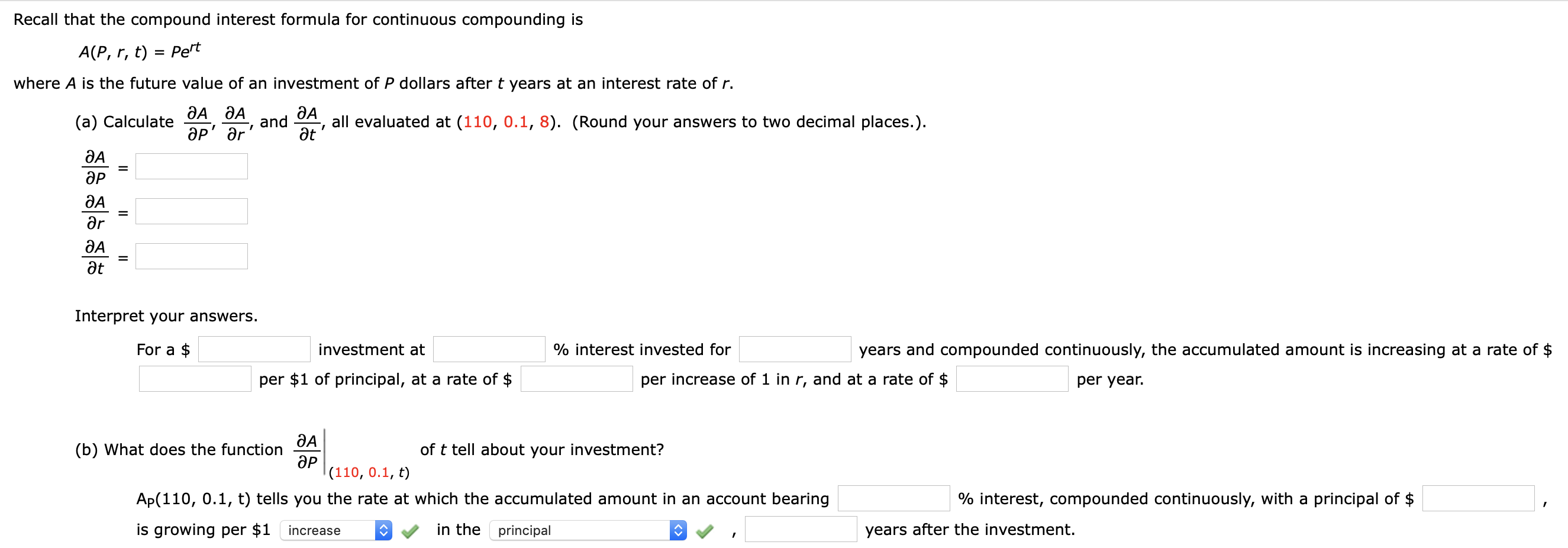 Solved Recall that the compound interest formula for | Chegg.com
