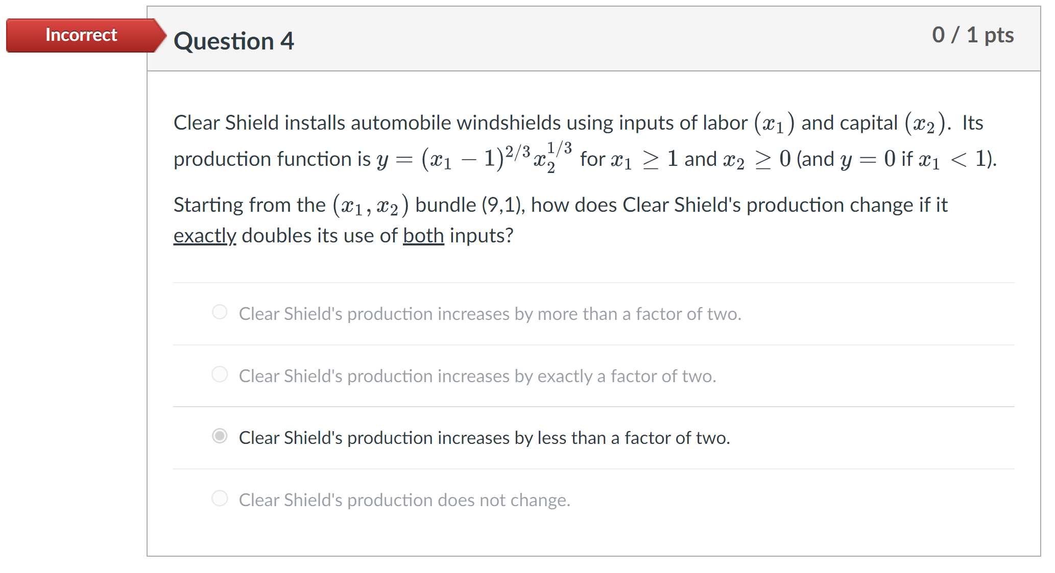 Solved Clear Shield installs automobile windshields using | Chegg.com