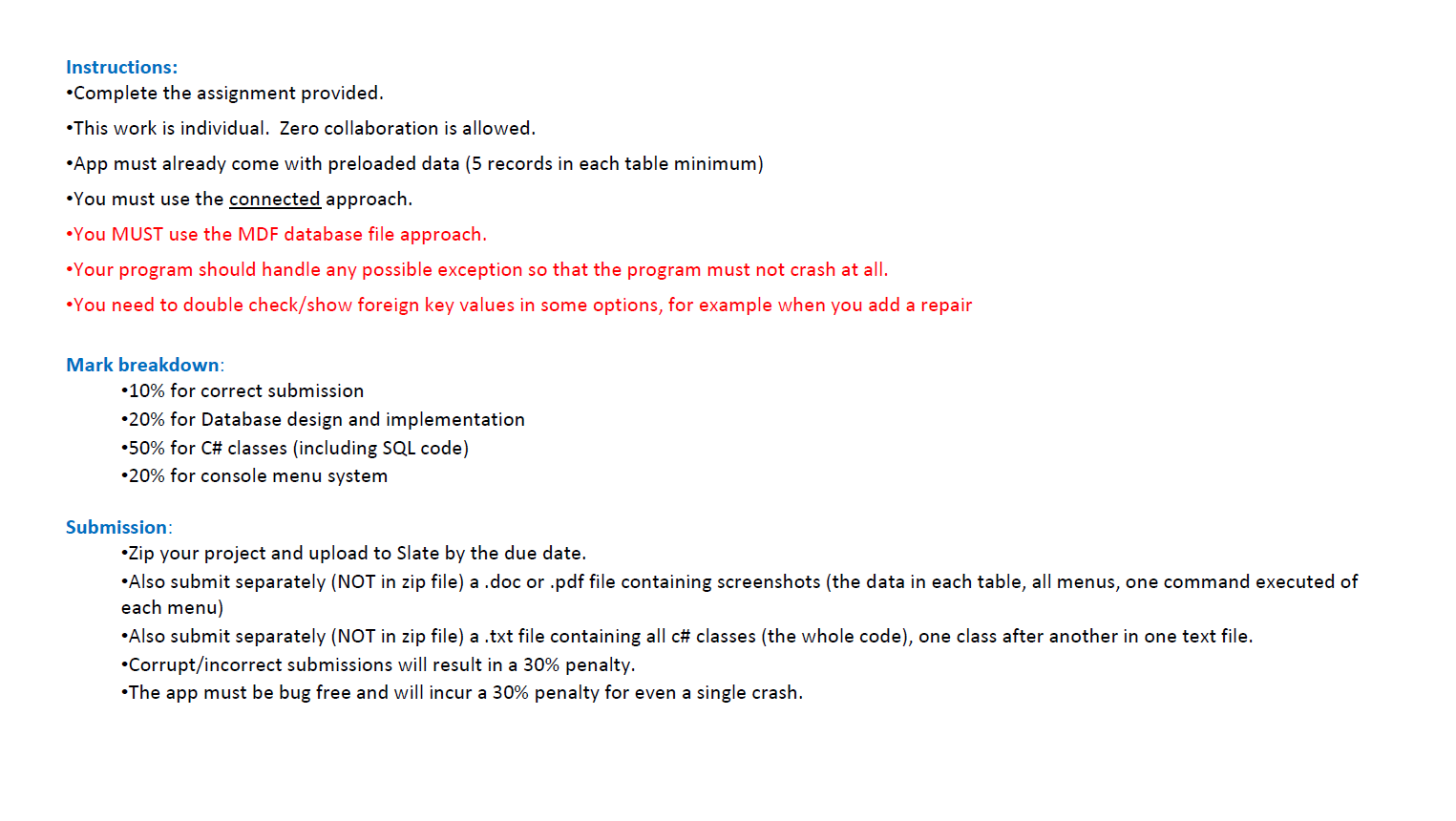 Solved Instructions: -Complete the assignment provided. | Chegg.com
