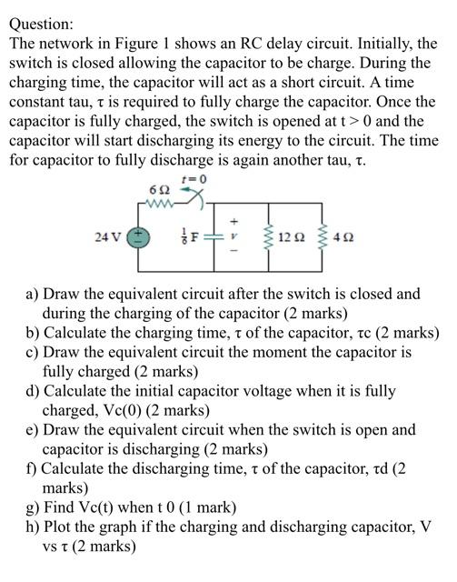 Solved Question: The network in Figure 1 shows an RC delay | Chegg.com