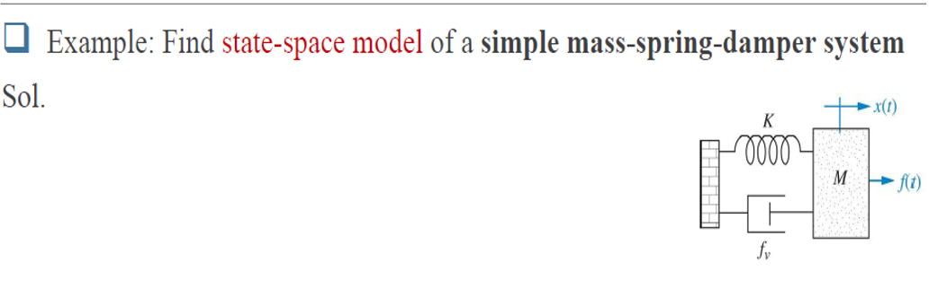 Solved Example: Find state-space model of a simple | Chegg.com