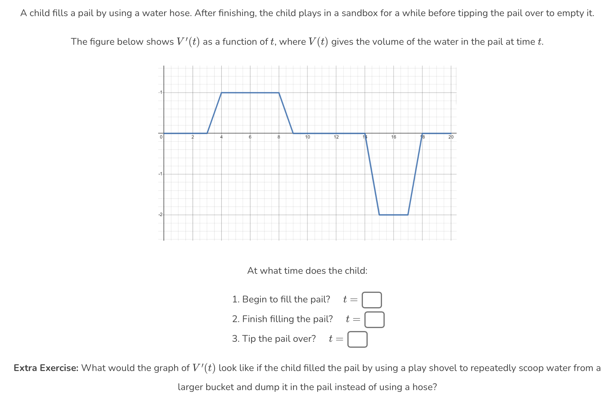 Solved A child fills a pail by using a water hose. After | Chegg.com