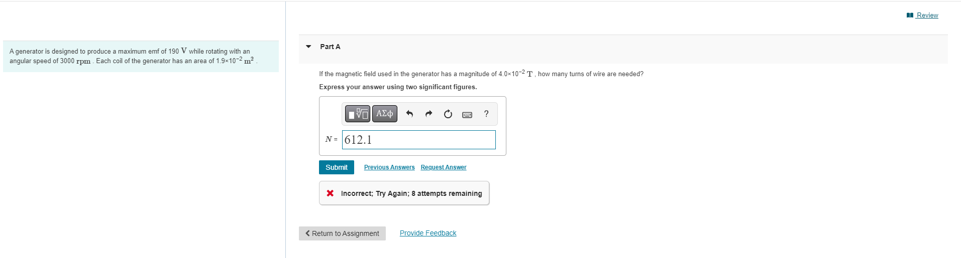 Solved A generator is designed to produce a maximum emf of | Chegg.com