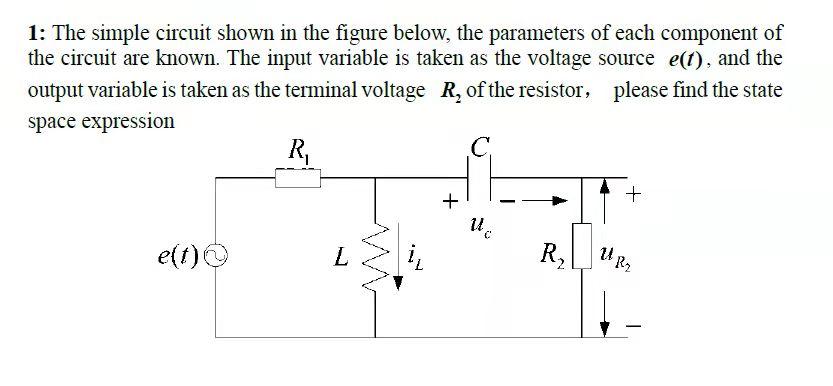 Solved 1: The simple circuit shown in the figure below, the | Chegg.com