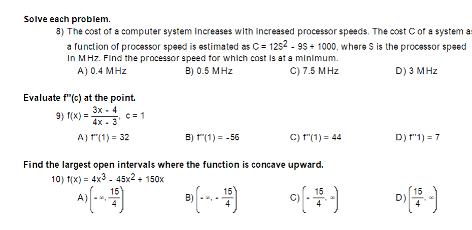 Solved Solve each problem. 8) The cost of a computer system | Chegg.com