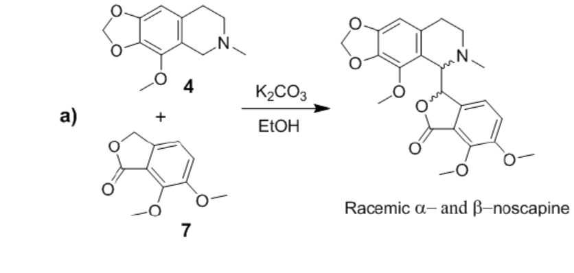 Solved K2CO3 EtOH O Racemic a- and B-noscapine | Chegg.com