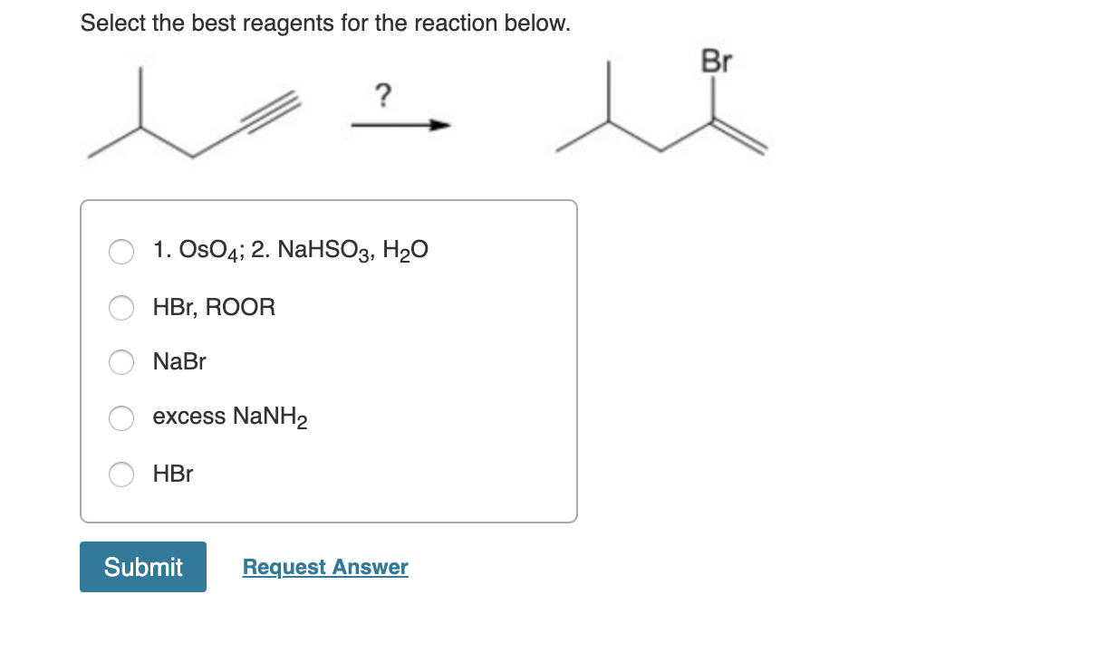 Solved Select the best reagents for the reaction below. O 1. | Chegg.com