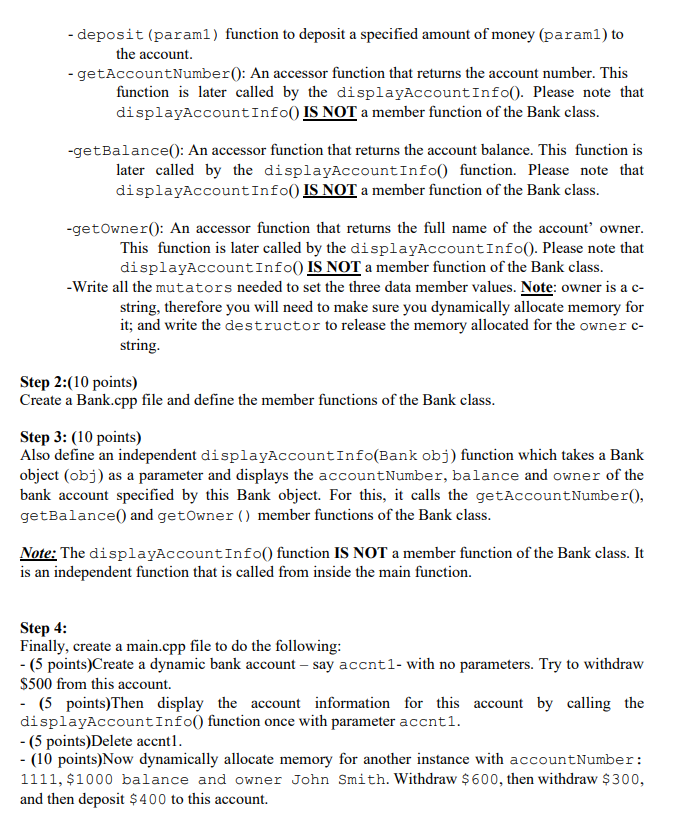 Solved Create a C++ project to do implement a simplified | Chegg.com
