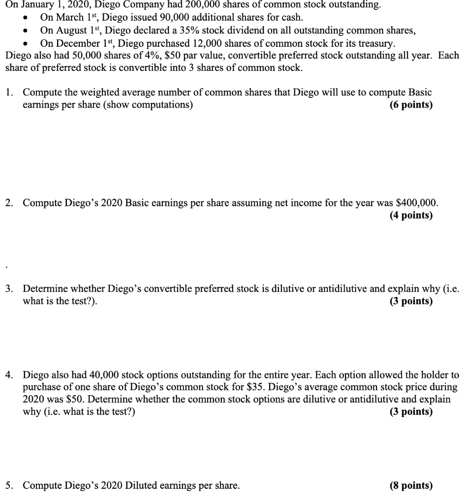Solved Basic EPS is supposed to be $0.81 and Diluted EPS is | Chegg.com