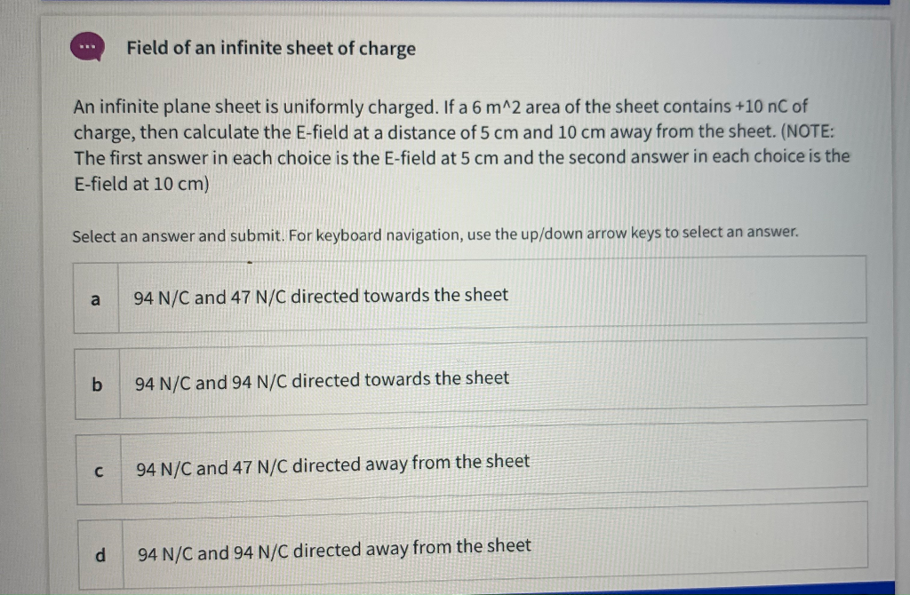 Solved Field of an infinite sheet of charge An infinite | Chegg.com