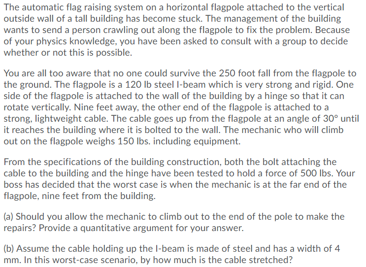 The automatic flag raising system on a horizontal | Chegg.com