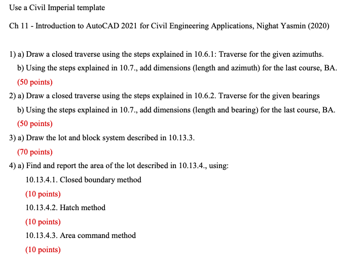 Use a Civil Imperial template Ch 11 - Introduction to | Chegg.com
